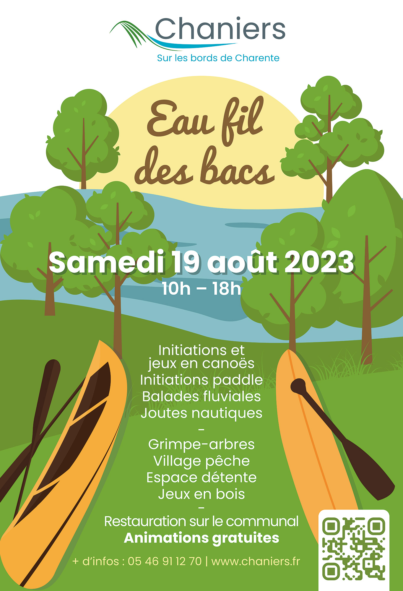 Eau fil des bacs samedi 19 août 2023 - Chaniers, au bord du fleuve en Charente-Maritime (17)